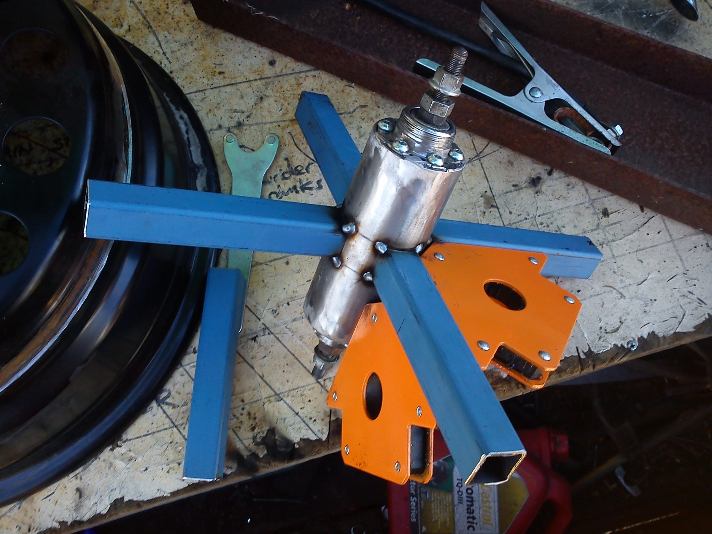 Making Wide Bike Wheel Hubs and Joining Them to Car Rims! : 6 Steps ...