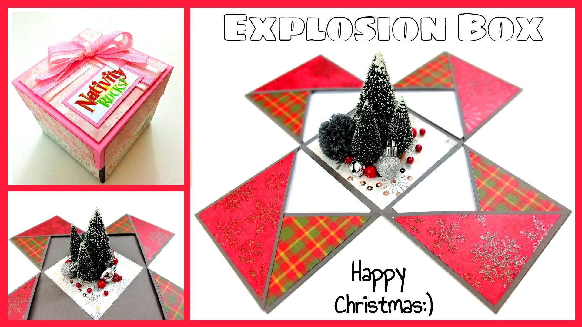 Christmas Tree Explosion Box | Christmas Card 2018 : 12 Steps (with ...