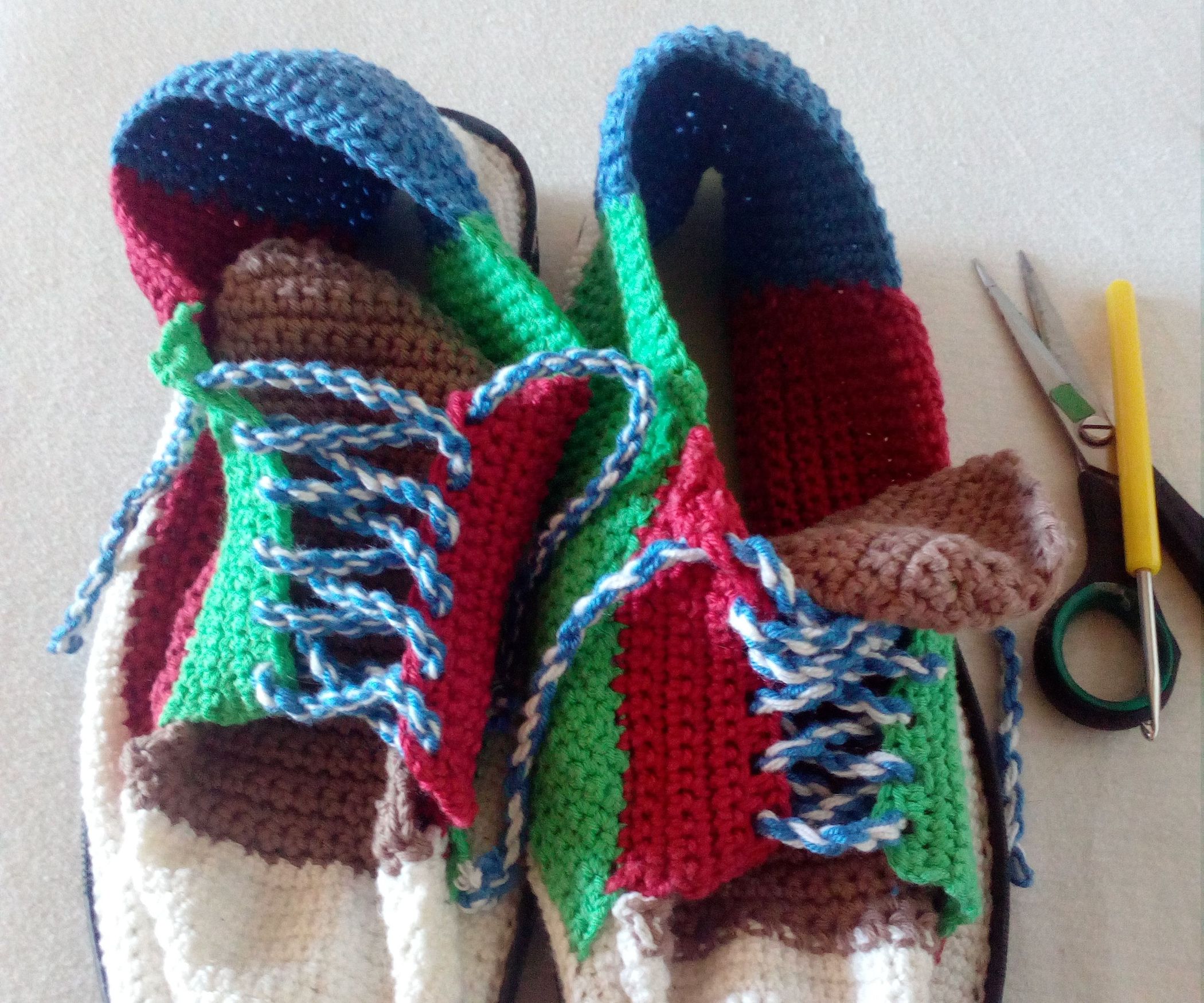 Rainbow Crochet Shoes : 10 Steps - Instructables