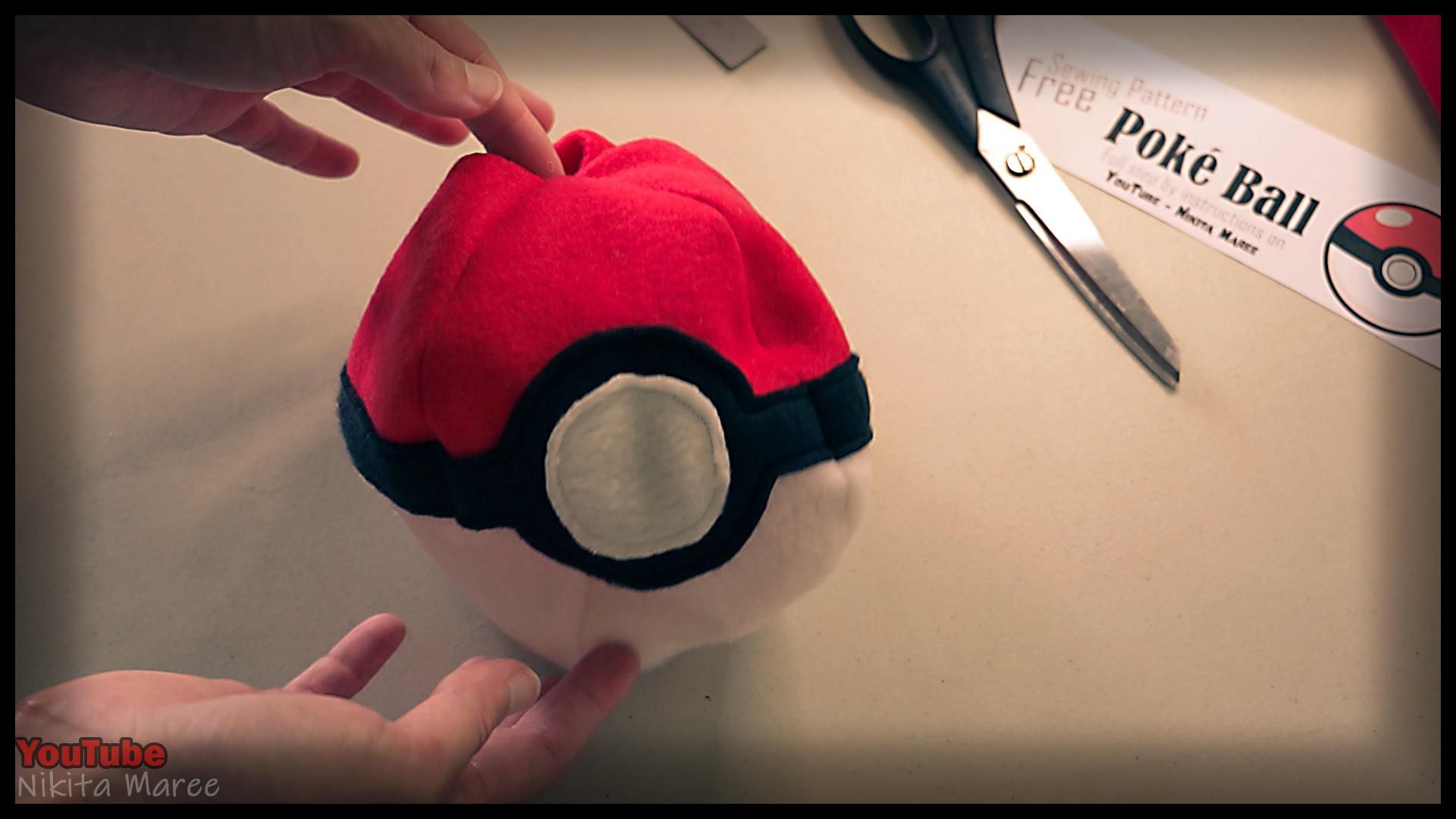 DIY Plushie Poké Ball (with Free Sewing Pattern) : 35 Steps (with ...