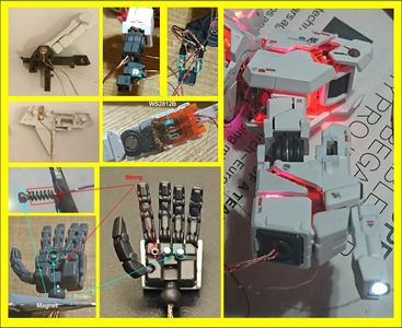 RG 1/144 Unicorn Gundam Using Arduino Nano and Attiny85 : 10 Steps ...