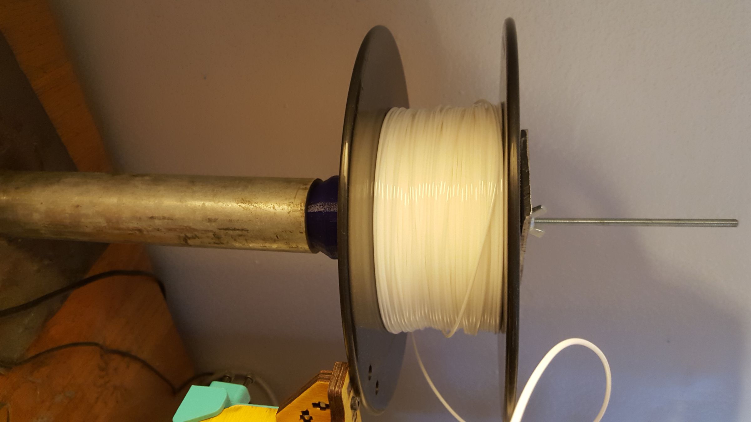 Free Standing Filament Spool Stand for Small 3D Printers : 4 Steps ...