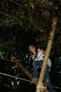 Simple Pioneering - Build a Monkey Bridge From Wood Poles : 6 Steps ...