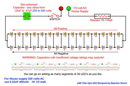 LED TUBE LIGHT (AC) : 3 Steps - Instructables