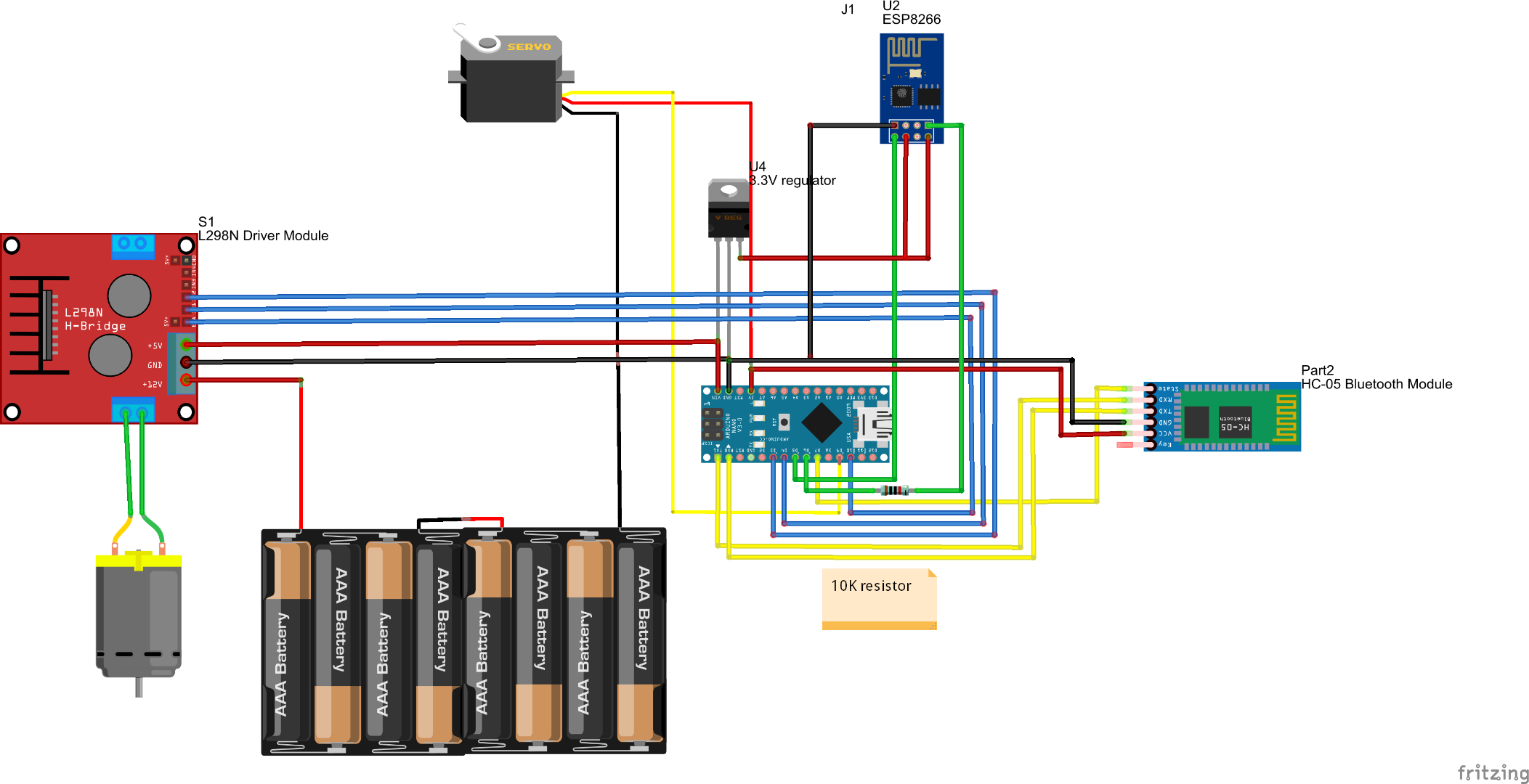 Arduino Dual Controlled RC Car (Bluetooth and WiFi) : 3 Steps ...