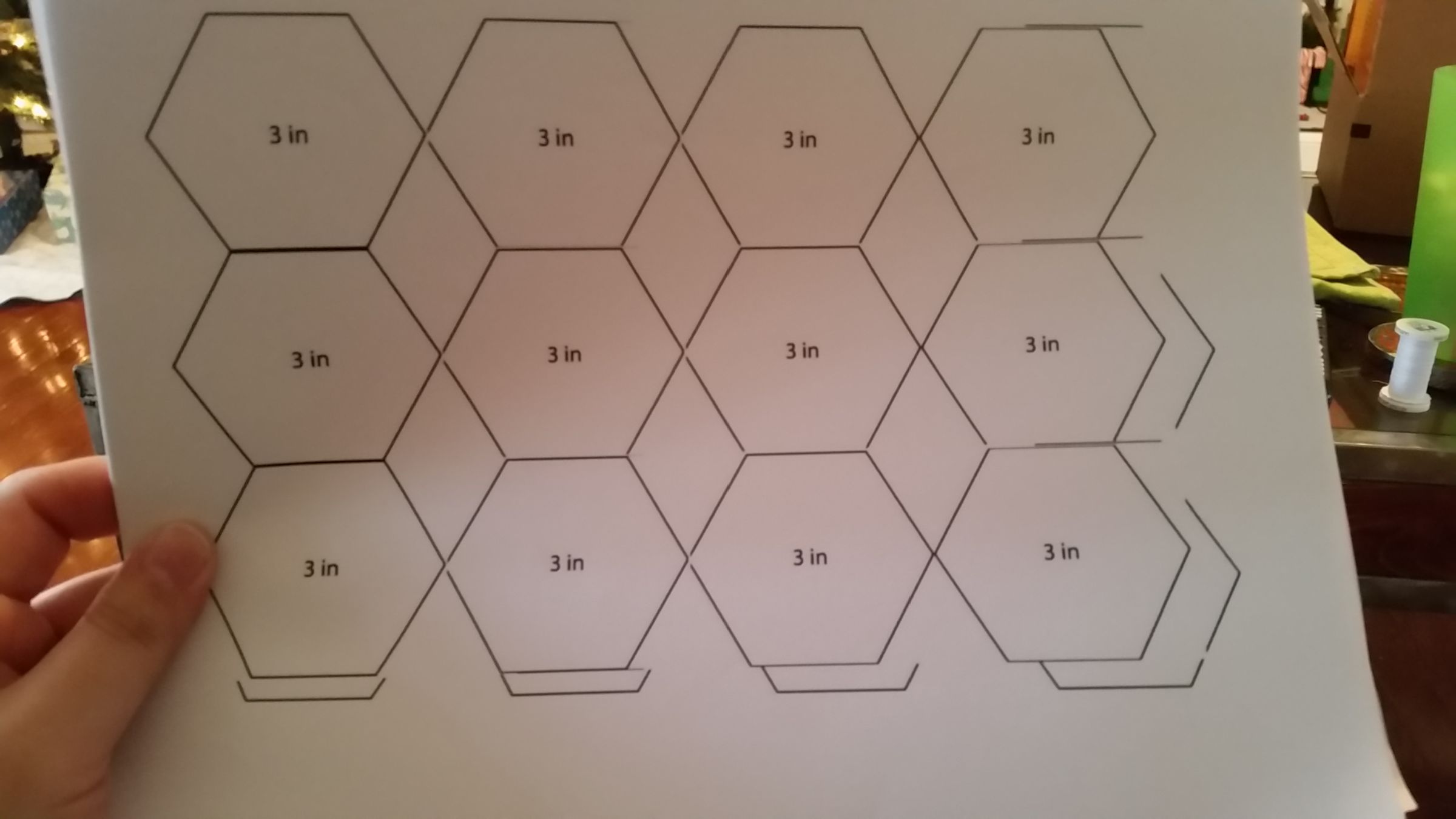 Hexagon English Paper Hand Piecing : 8 Steps (with Pictures ...