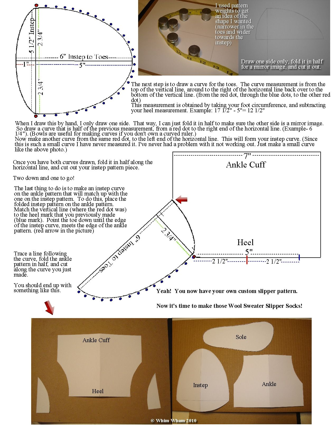 Wool Felt Sweater Slipper Sock Tutorial and Pattern : 5 Steps (with ...