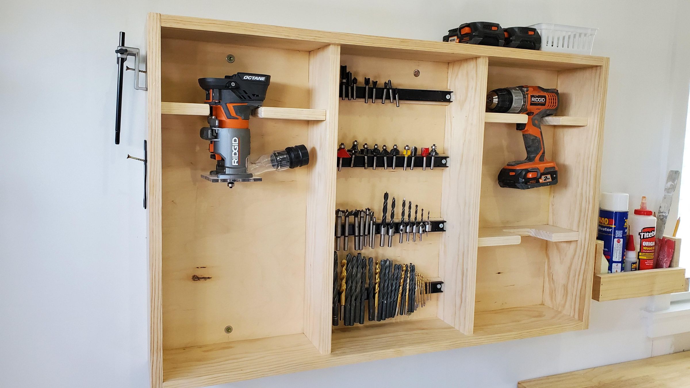 Custom Tool Wall Organizer | Router and Drill Station : 7 Steps (with ...