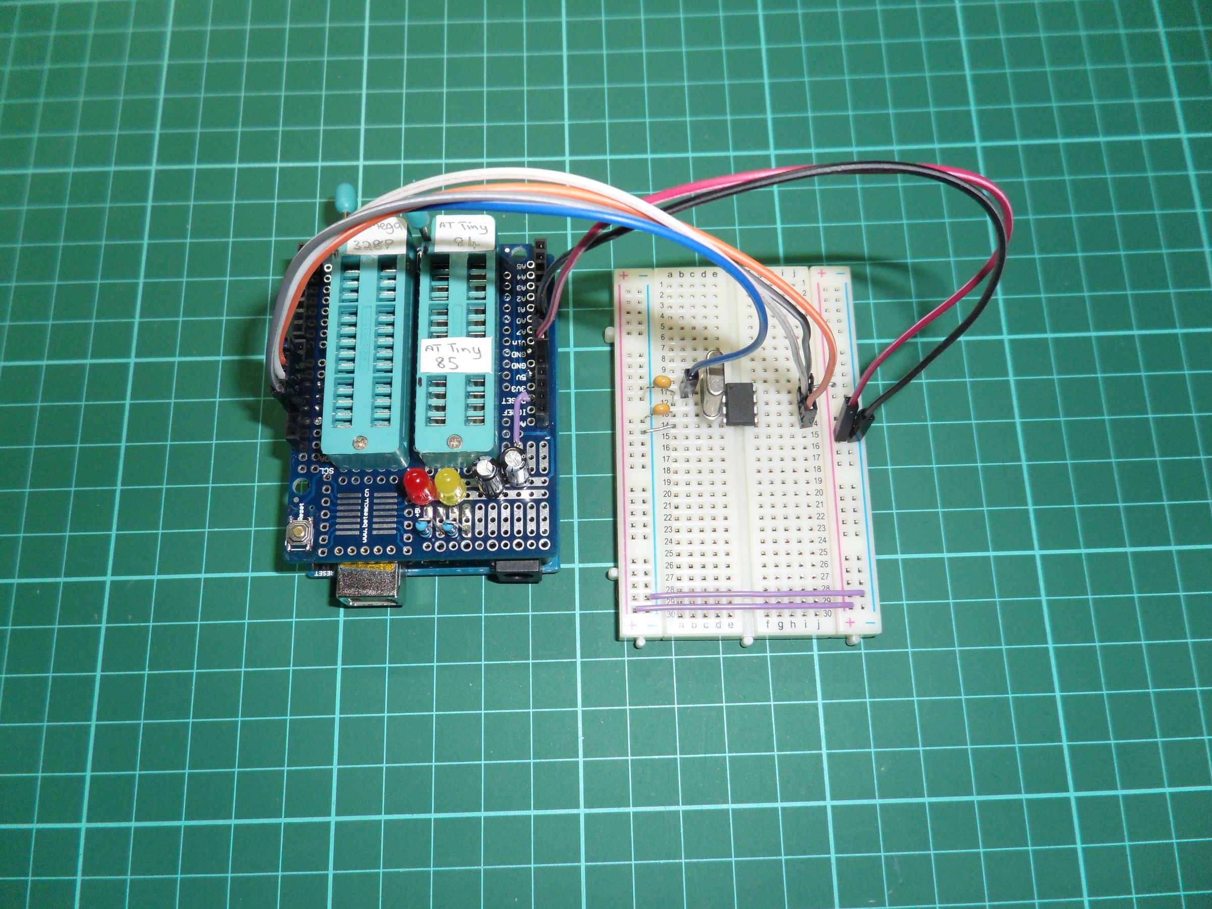 Programming the ATTiny85, ATTiny84 and ATMega328P : Arduino As ISP : 9 ...