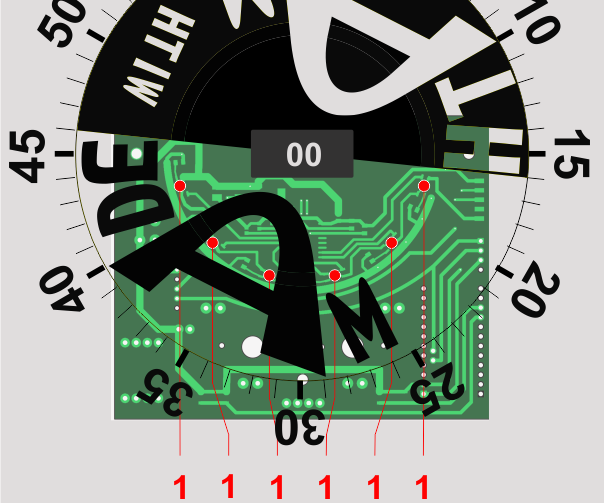Absolute Position Encoder With Single Track Gray Code : 8 Steps (with ...