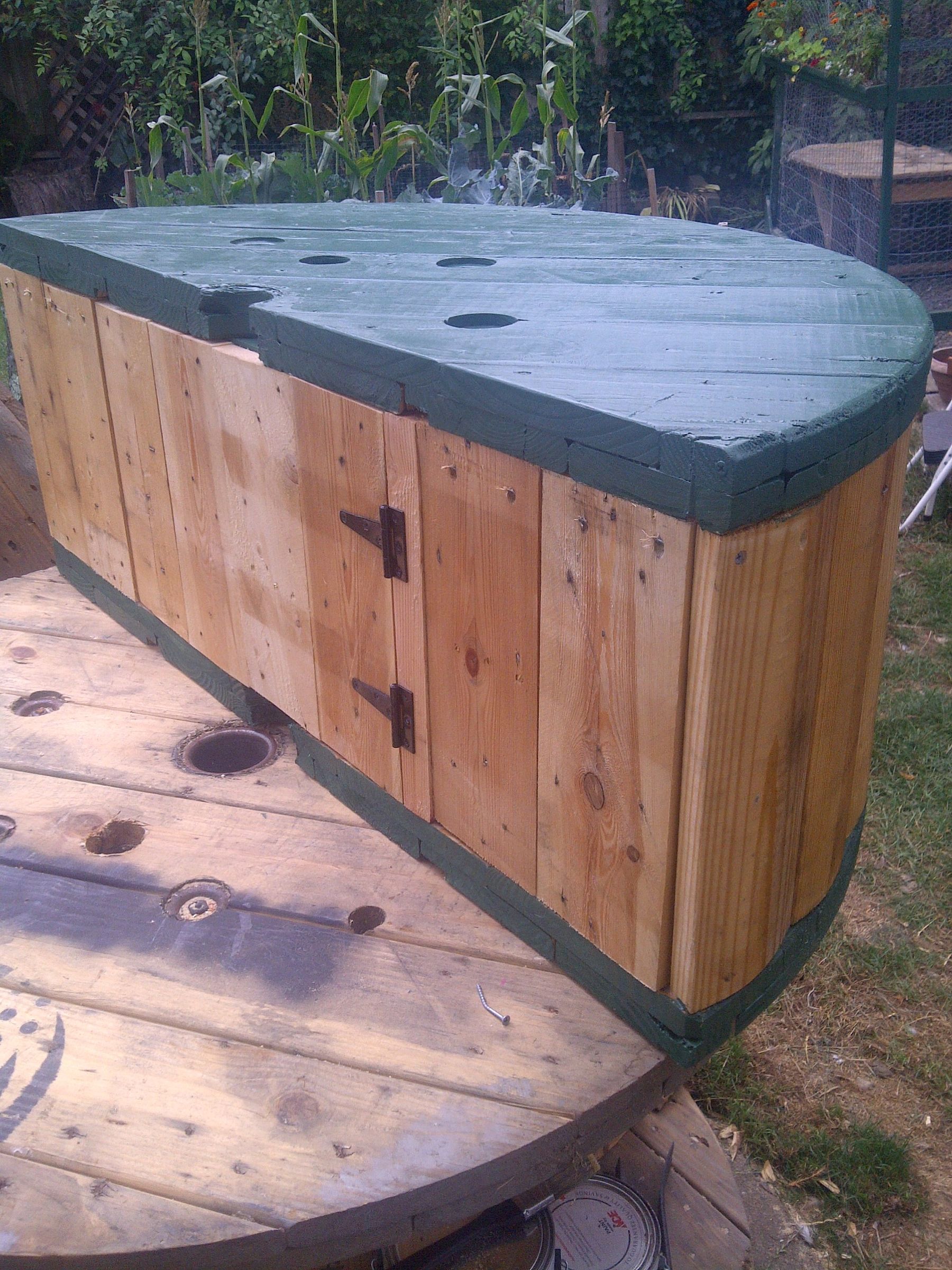 Cable Spool Bench, With Storage : 5 Steps (with Pictures) - Instructables