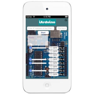 Control Arduino Board Wirelessly With IPhone, IPad or IPod Using IArduino App and Ethernet ...