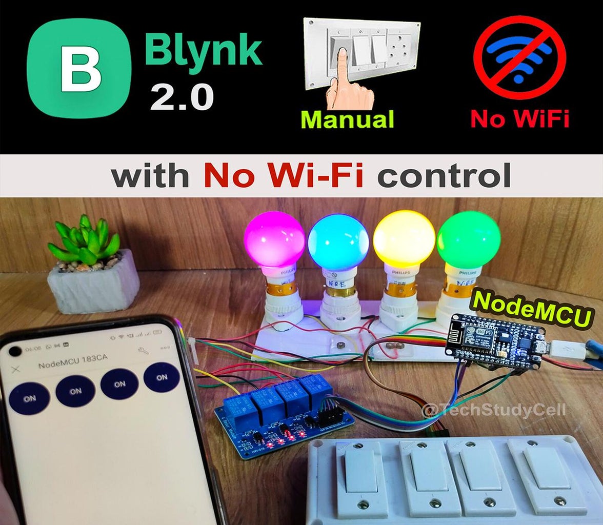 Esp8266 Home Automation Project Using Nodemcu And New Blynk App Iot Projects 2021 16 Steps