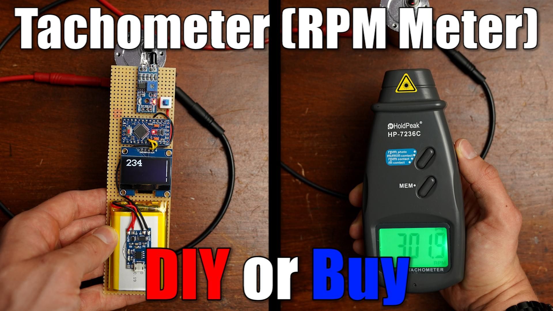 DIY Tachometer (RPM Meter) : 5 Steps - Instructables
