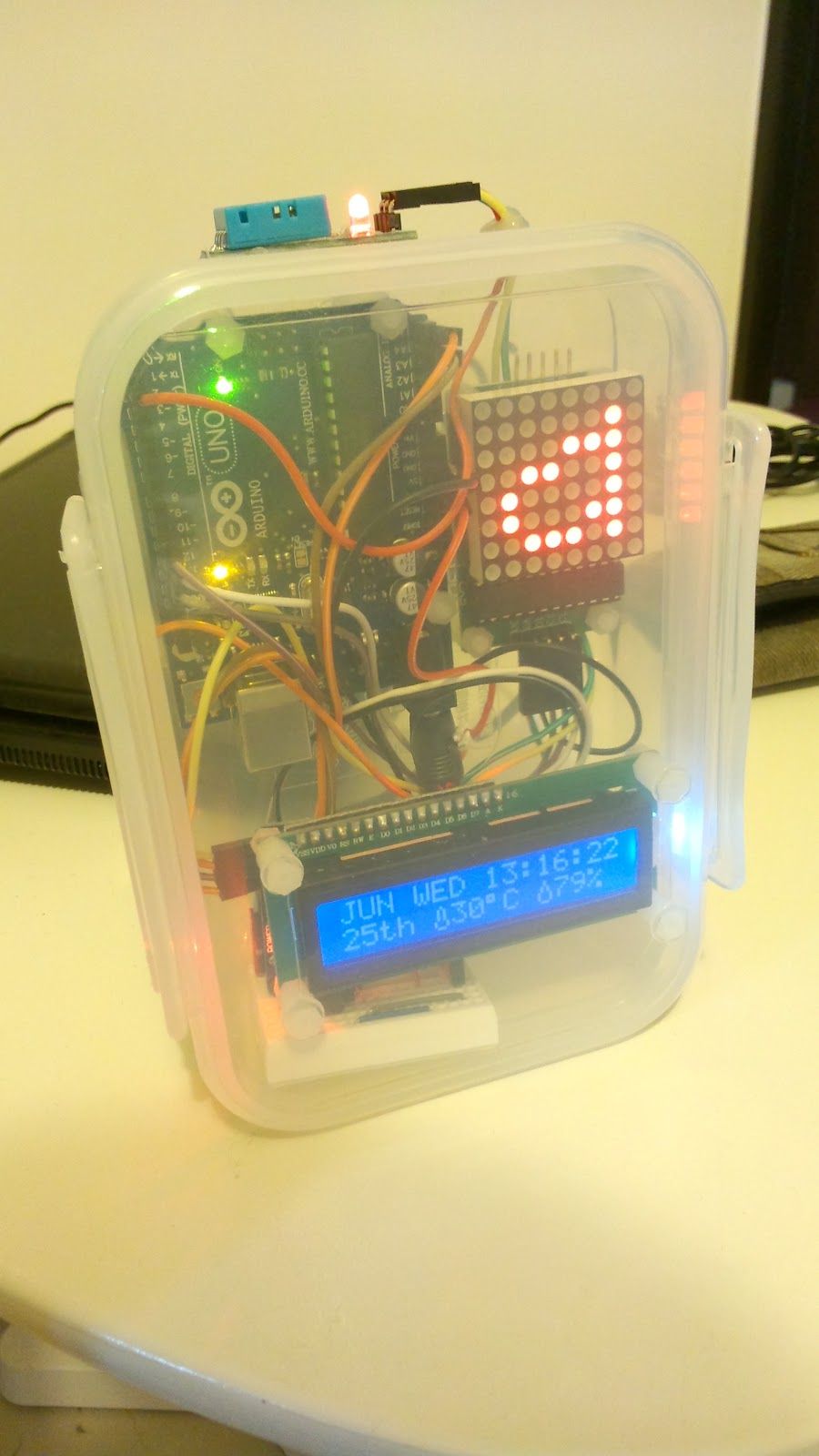 Clock With Thermometer Using Arduino, I2c 16x2 Lcd, DS1307 RTC and ...