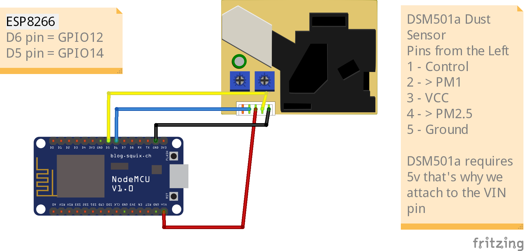 Dust Sensor With DSM501a and ESP8266 : 3 Steps - Instructables