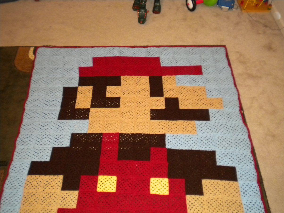 8-Bit Mario Blanket - Made From Granny Squares : 6 Steps (with Pictures ...