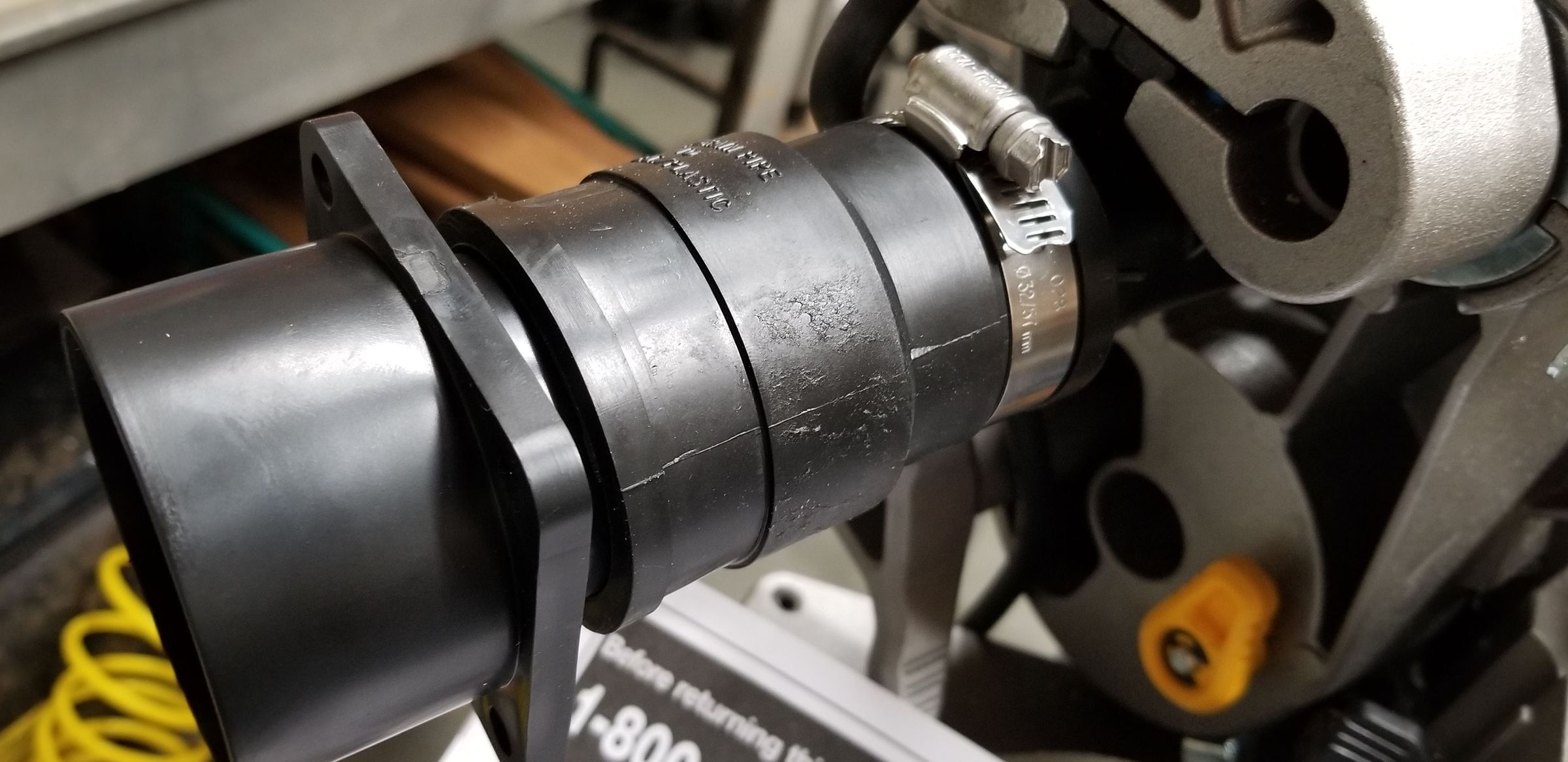 My Home Made Shop Vac Adapter for DeWALT DWS779/ DWS780 Miter Saw : 6 ...