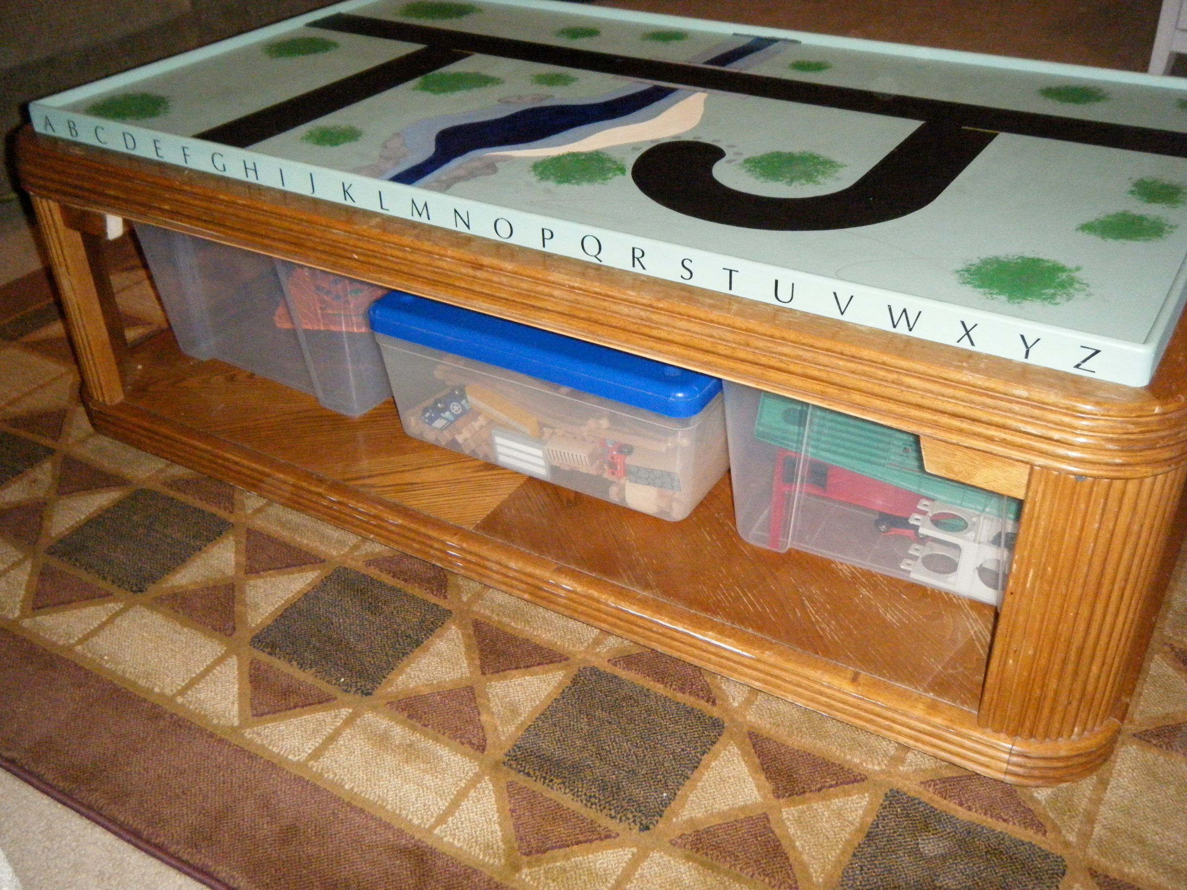 Kids Play Table Made Out of an Old Coffee Table. : 13 Steps (with ...