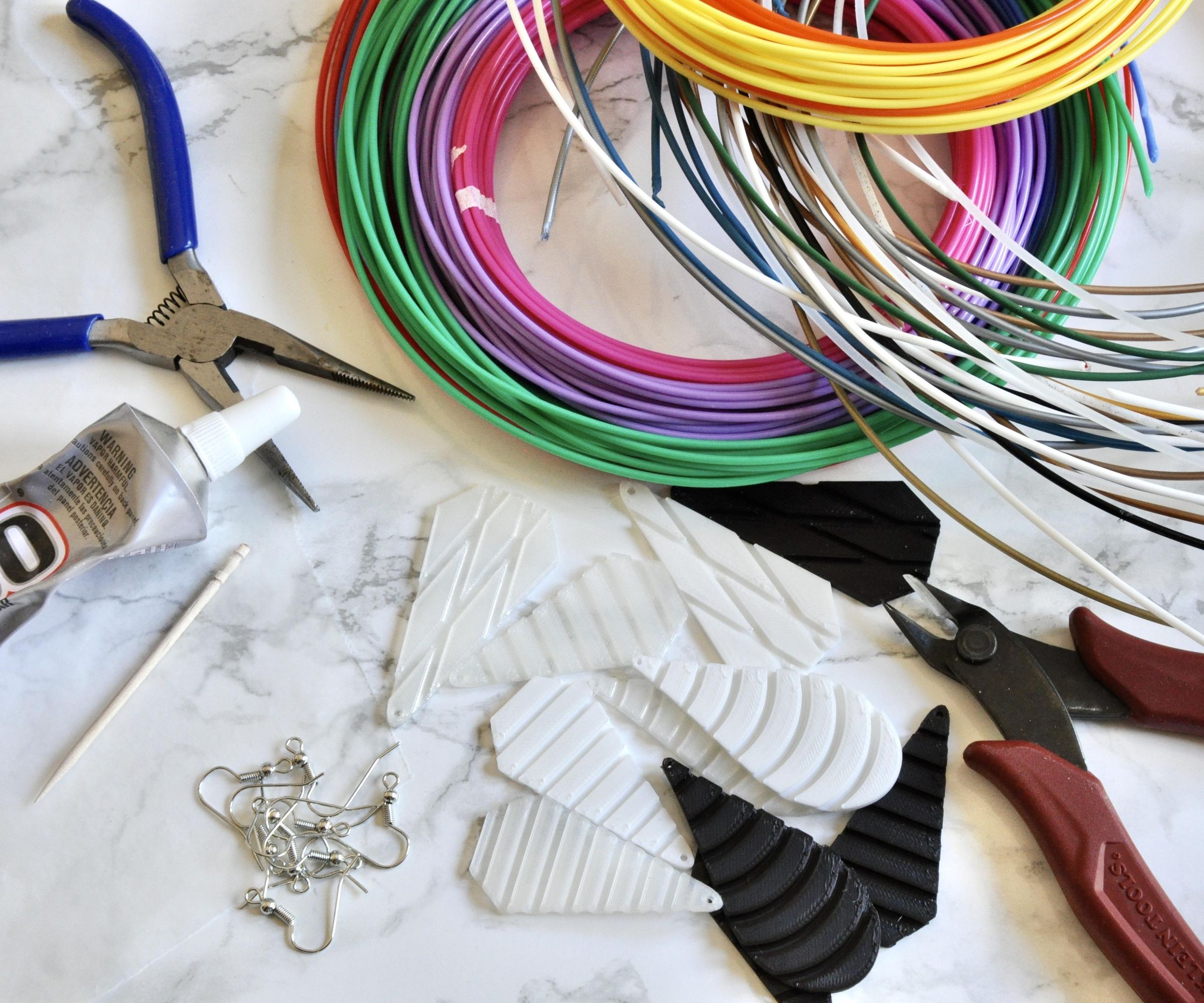 Filament Earrings : 12 Steps (with Pictures) - Instructables