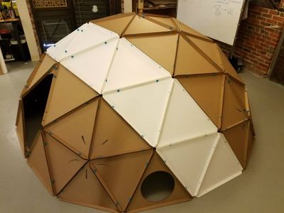 Geodesic Dome From Laser-Cut Cardboard : 4 Steps (with Pictures ...