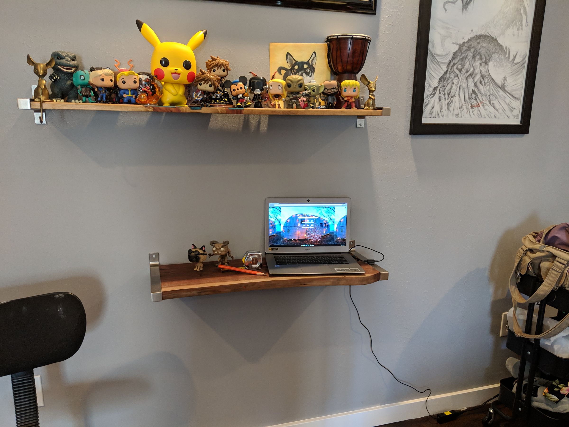 DIY Floating Live Edge Epoxy Filled Desk : 6 Steps (with Pictures ...