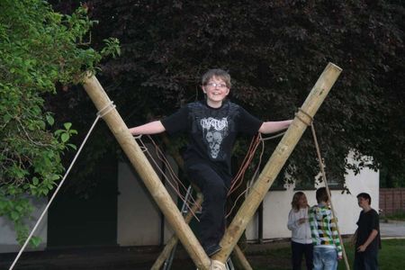 Simple Pioneering - Build a Monkey Bridge From Wood Poles : 6 Steps ...
