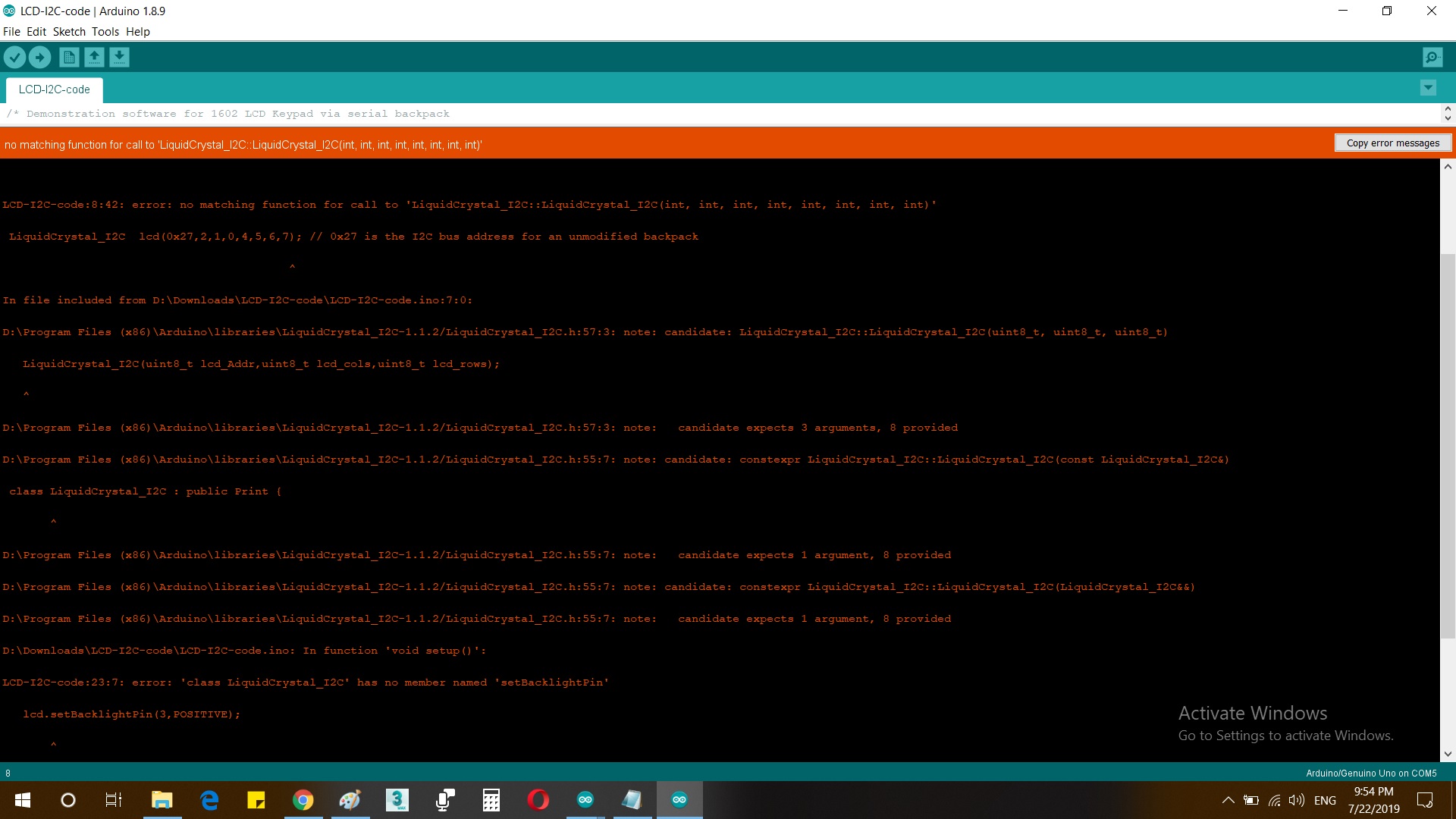 1602 LCD Keypad Shield Module With I2C Backpack : 6 Steps - Instructables