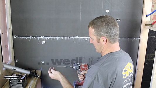 How to Build a Walk-In Shower (Part 2: Wedi Wall Installation) : 23 ...