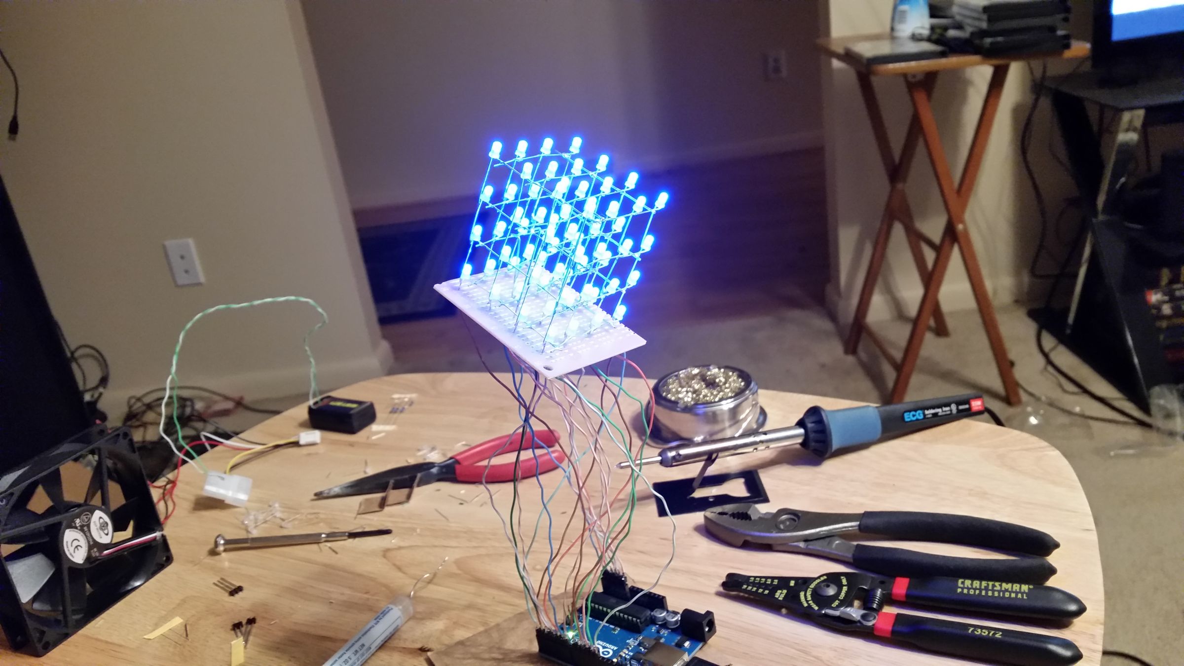 4x4x4 LED Cube (Arduino Uno) : 7 Steps (with Pictures) - Instructables