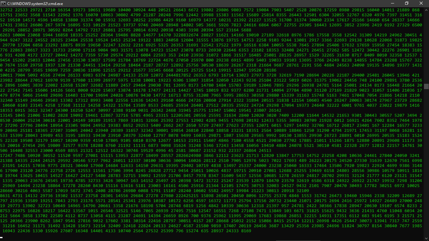 Command Prompt Matrix NUMBERS : 5 Steps - Instructables