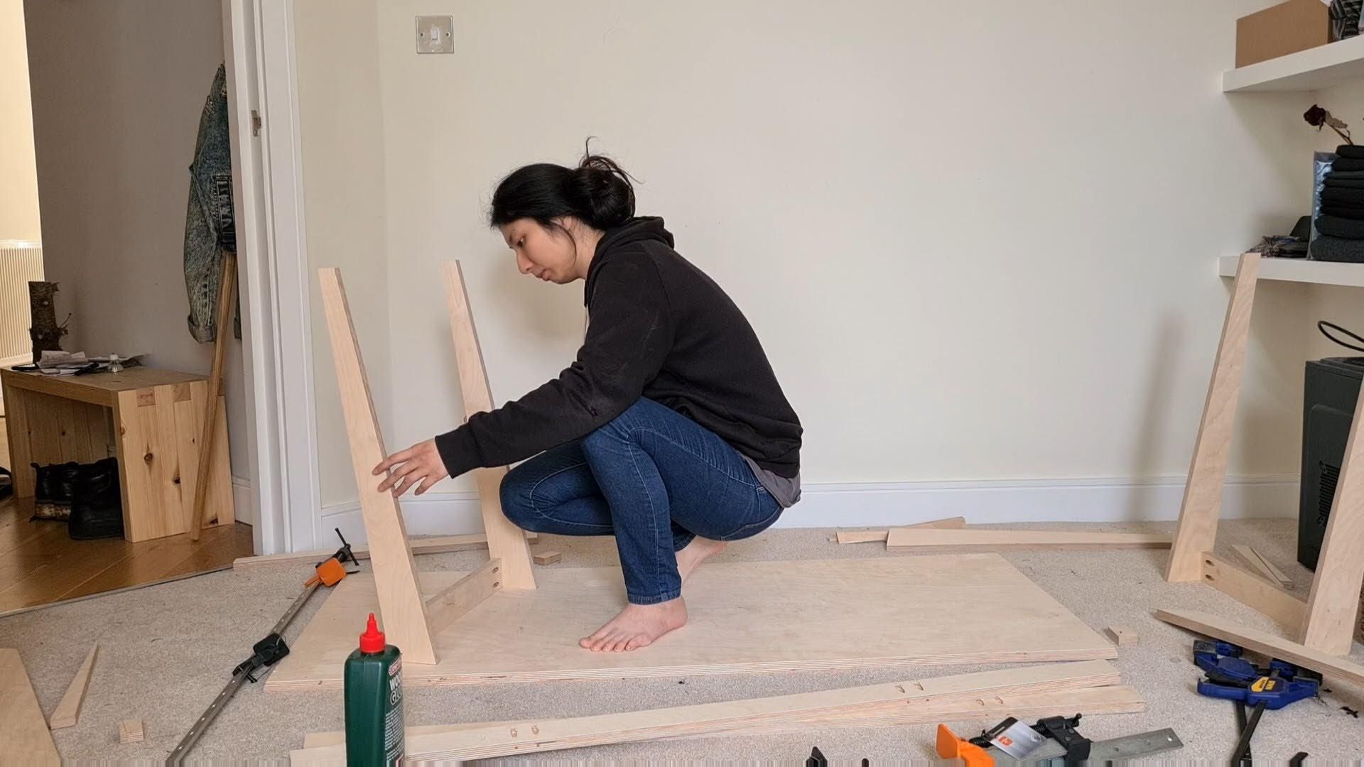 Simple Modern DIY Plywood Desk | One Plywood Sheet : 11 Steps (with ...