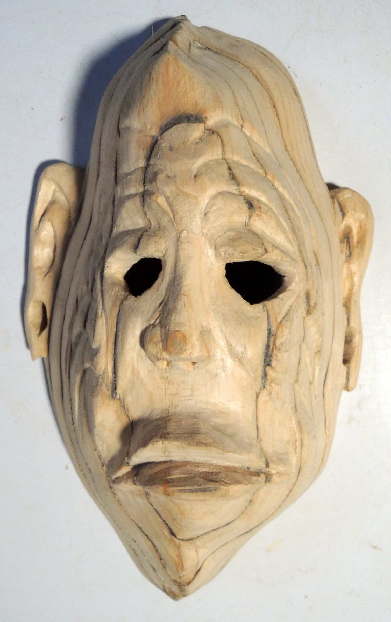Make a Full Size Wooden Mask From a Flat Board Using a Bandsaw : 4 ...