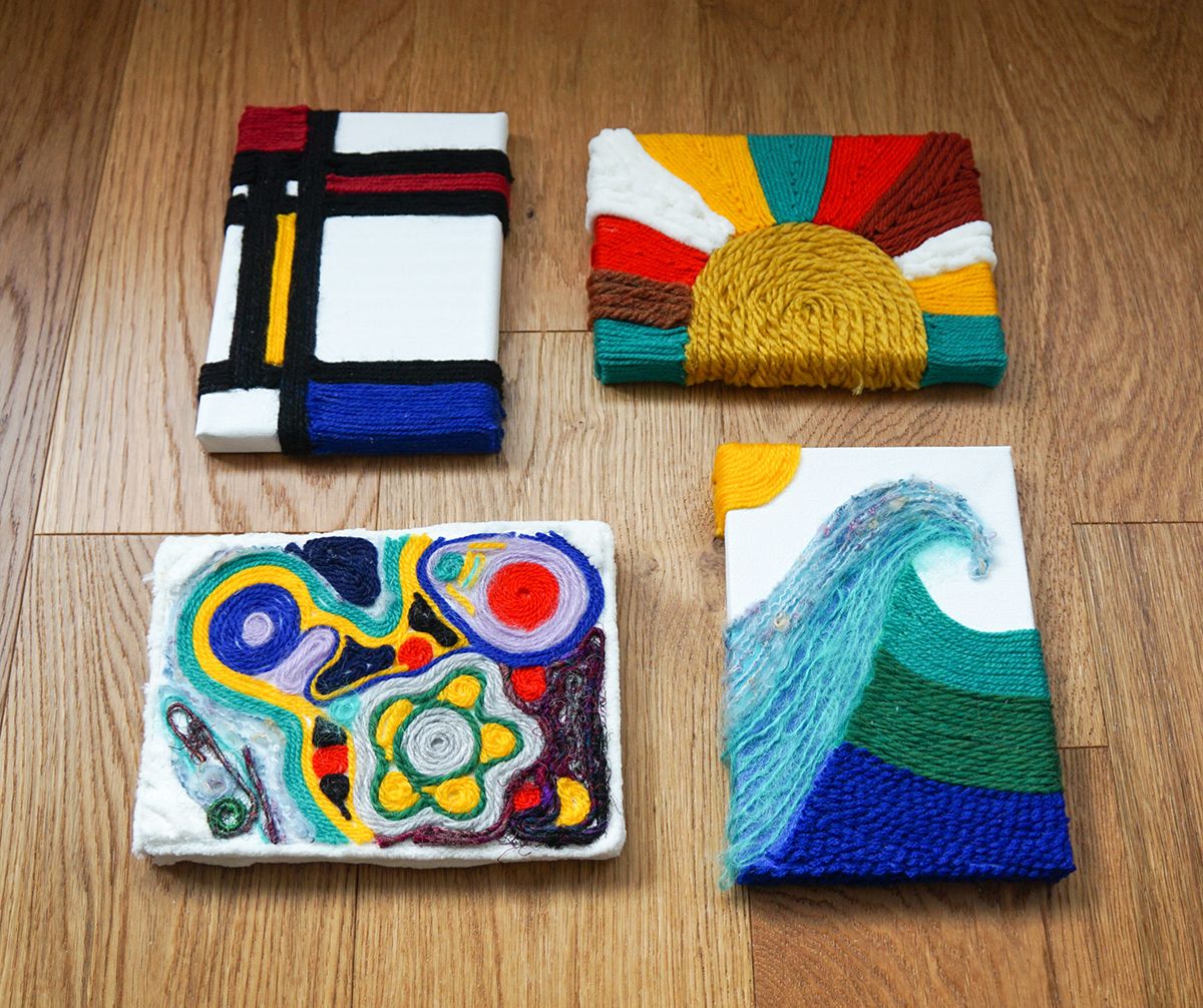 DIY Yarn Art | Easy Tactile Canvas 'Paintings' : 9 Steps (with Pictures ...