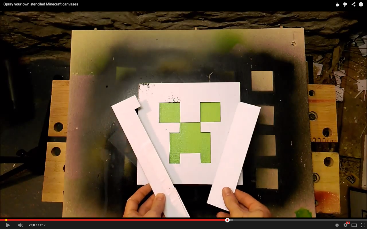 Stencil and Spray Your Own Minecraft Canvases for Cheap! : 5 Steps ...