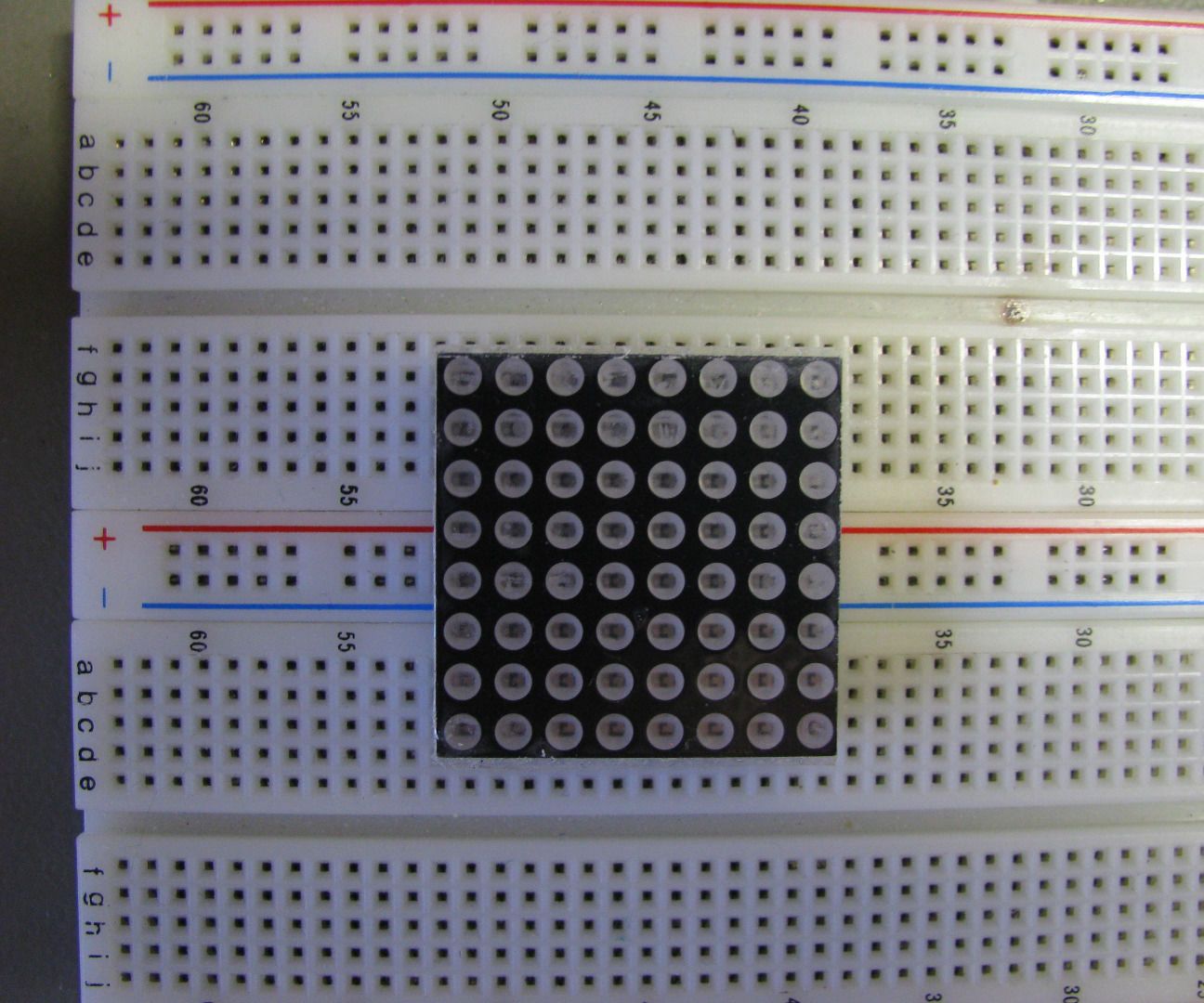 connect an 8x8 led matrix to a small breadboard DIY Project - Step-by ...