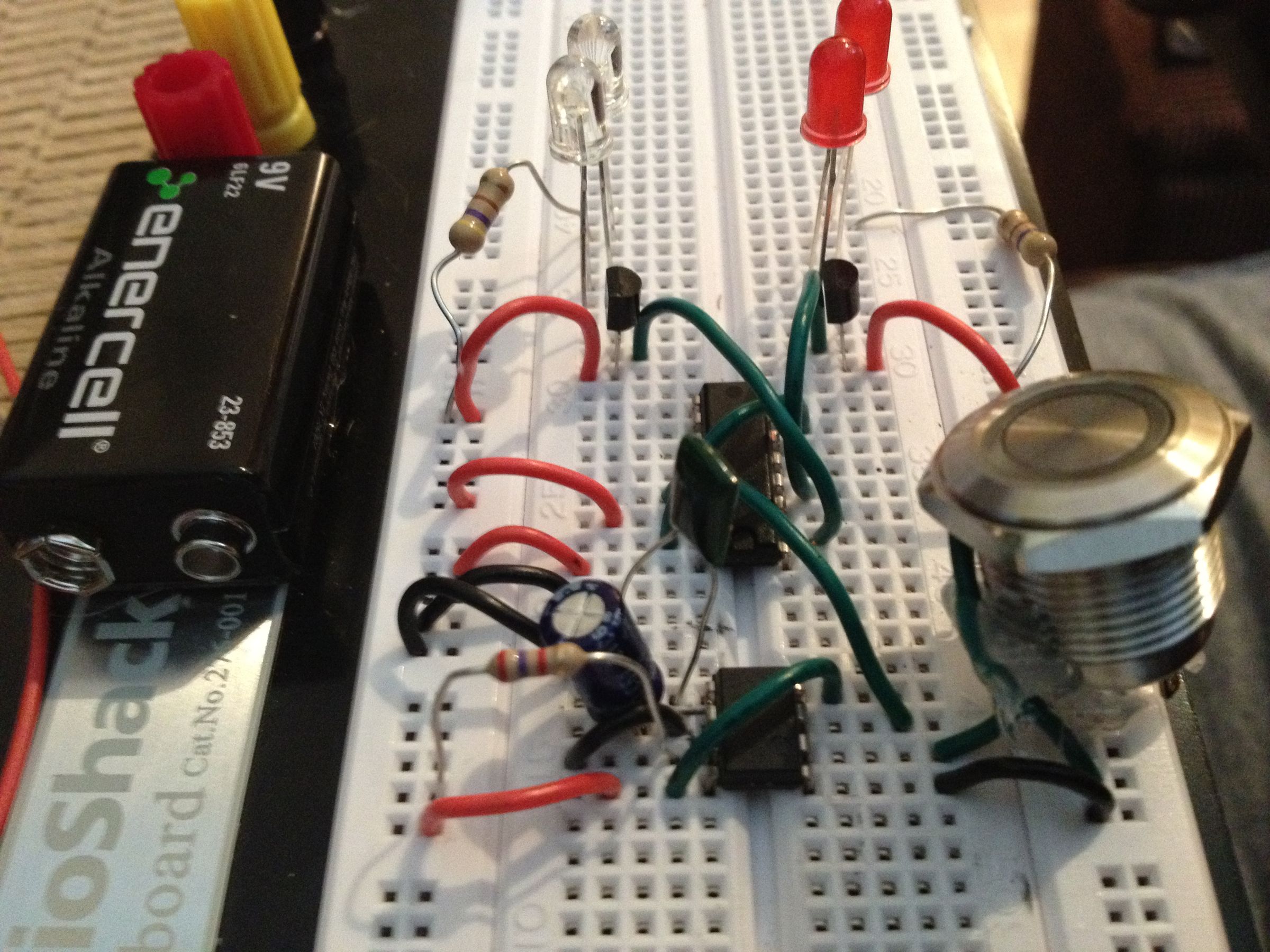 How do I create an ON-ON-OFF switch using a momentary push button ...