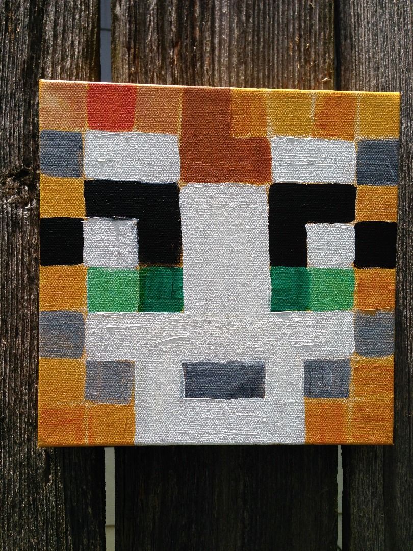 3 Paintings Art Box Minecraft Kids Painting Box Minecraft Painting ...