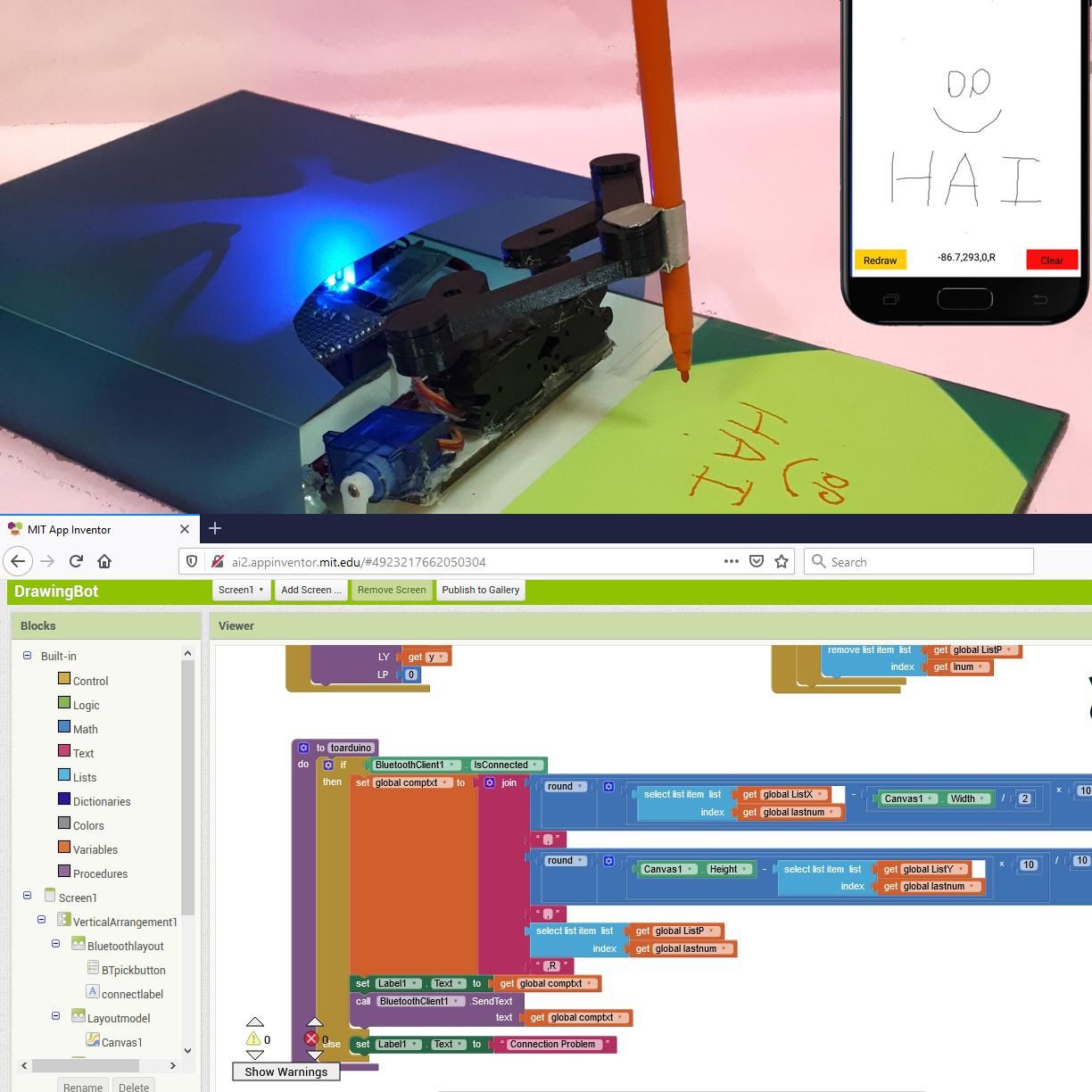 Scratch Built Android App Basics and BT Drawing Robot App : 15 Steps ...