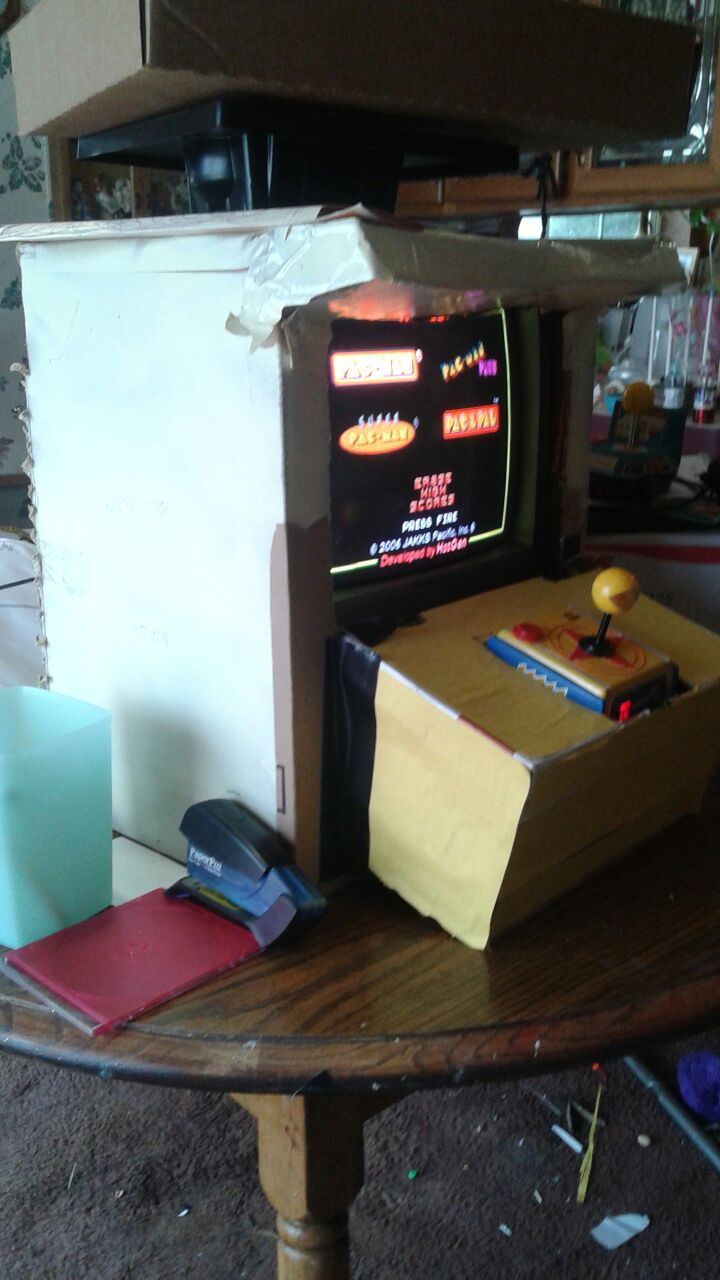 Cardboard Bar Top Arcade Game Console - Lithium Rain Recycled ...