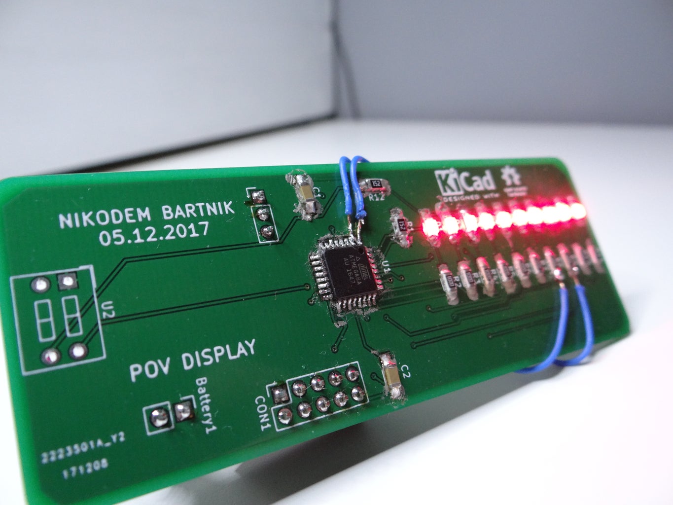 Simple Arduino Based Pov Display 7 Steps With Pictures Instructables