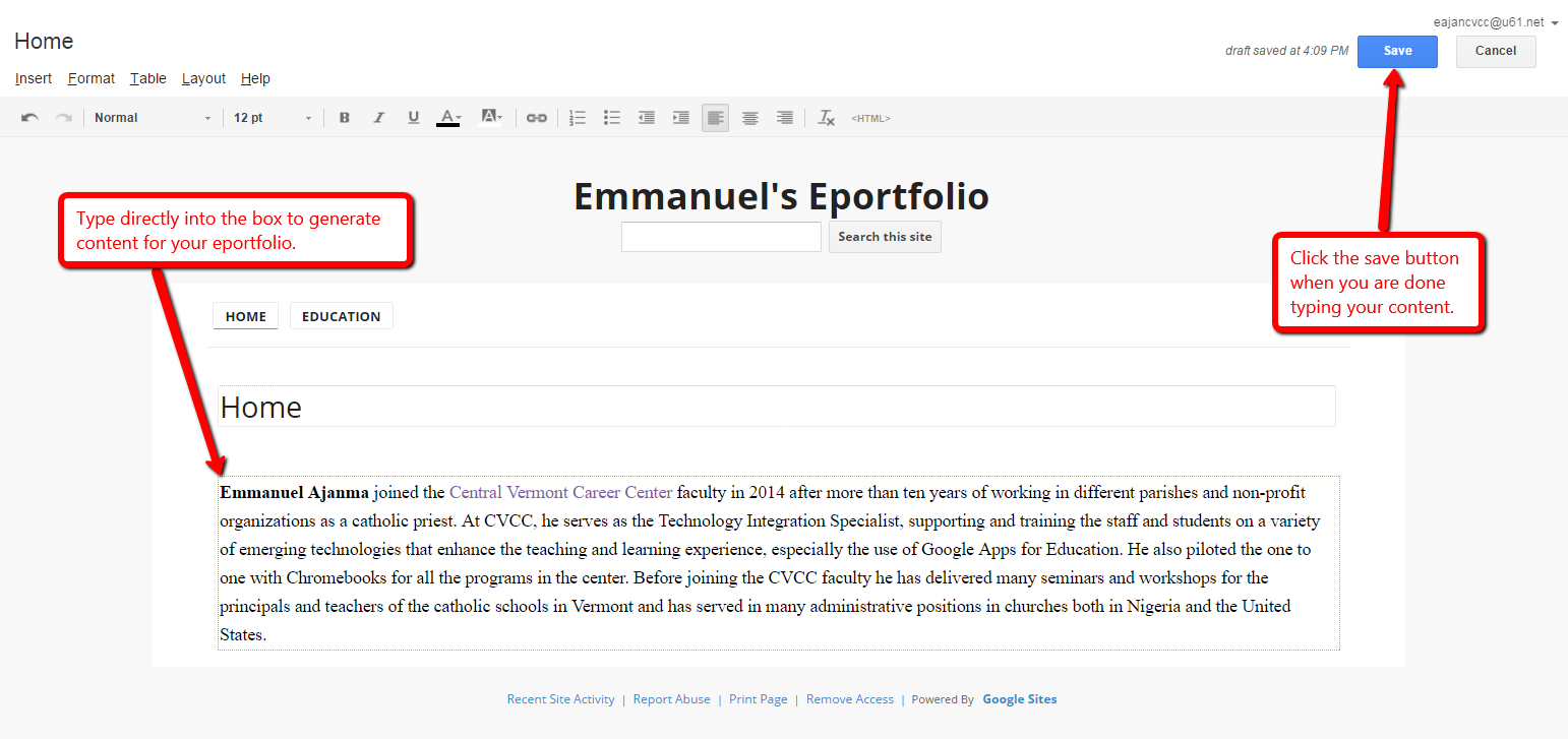Eportfolio With Google Sites : 8 Steps - Instructables