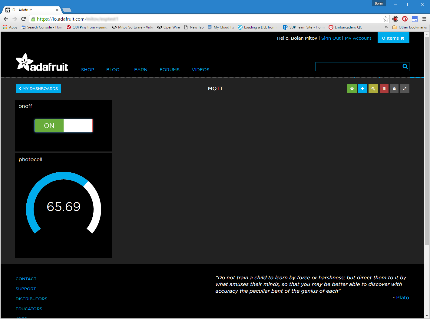Visuino: Use the Adafruit IO MQTT to Remotely Access and Control Controllino MEGA PLC : 12 Steps ...