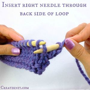 How to Purl TBL & Knit TBL (through Back Loop)! : 9 Steps (with ...