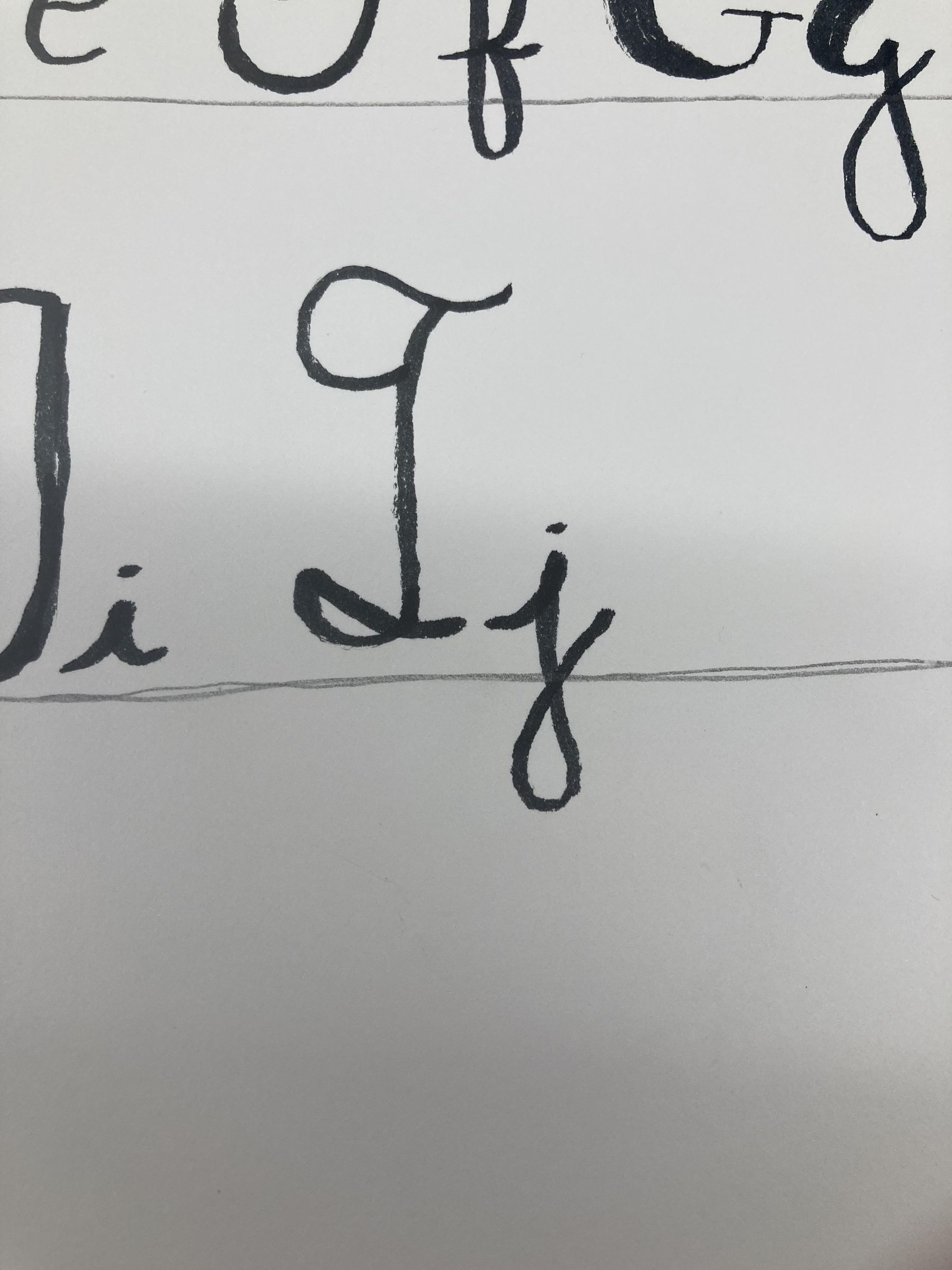 How to Make the Calligraphy Alphabet A-M Capitals and Lowercase, Using ...