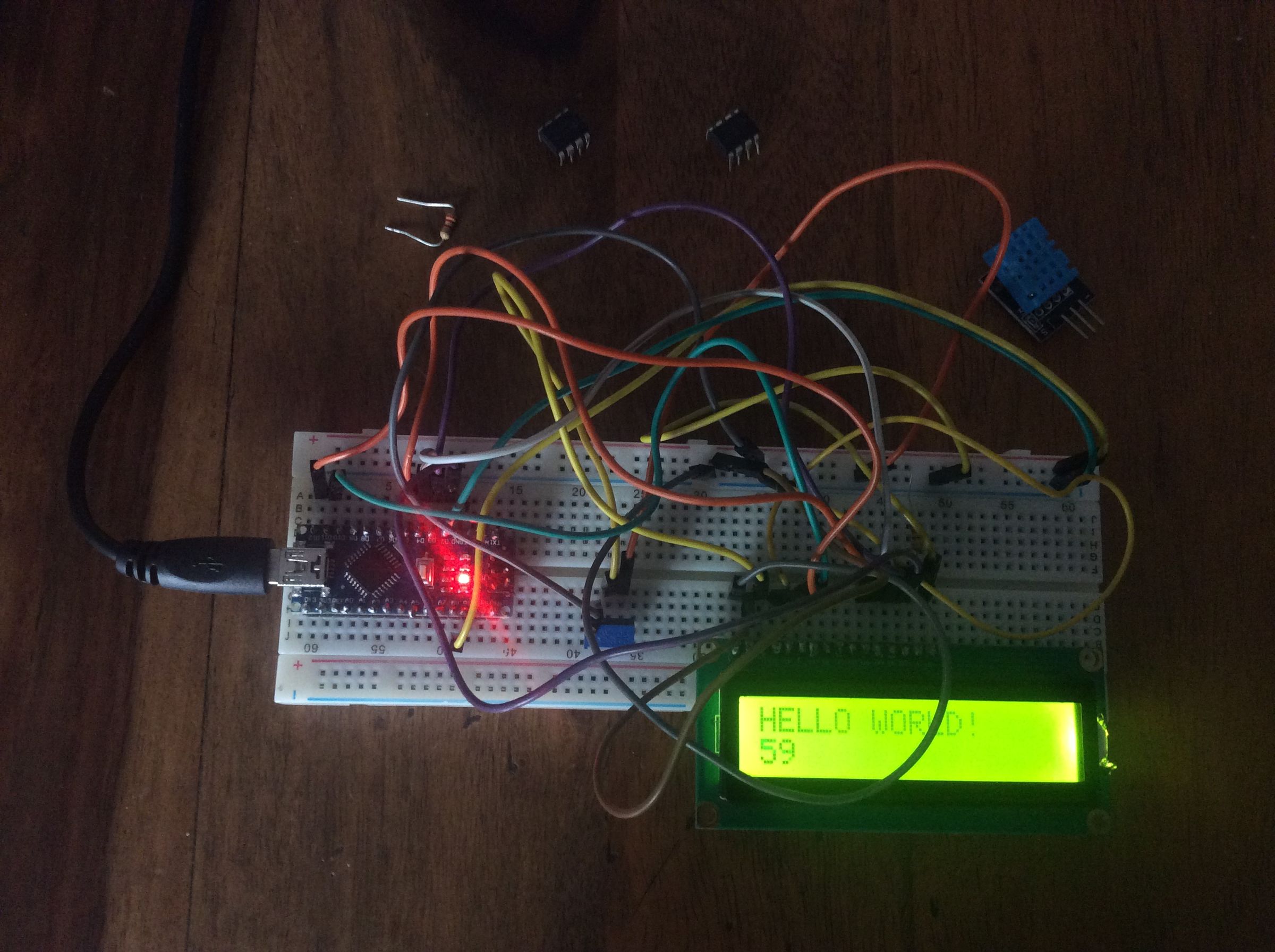 How to Make "HELLO WORLD' on a LCD Display(Arduino Nano) : 4 Steps ...