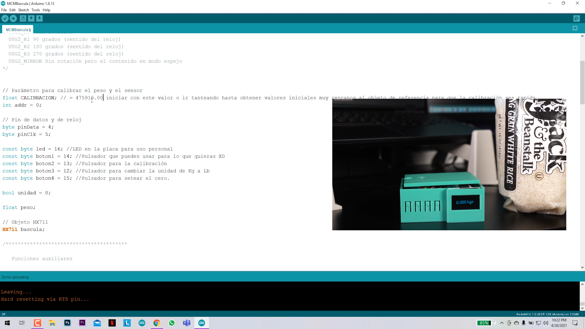 DIY Arduino Smart Digital Scale | ESP8266 + HX711 : 10 Steps (with ...
