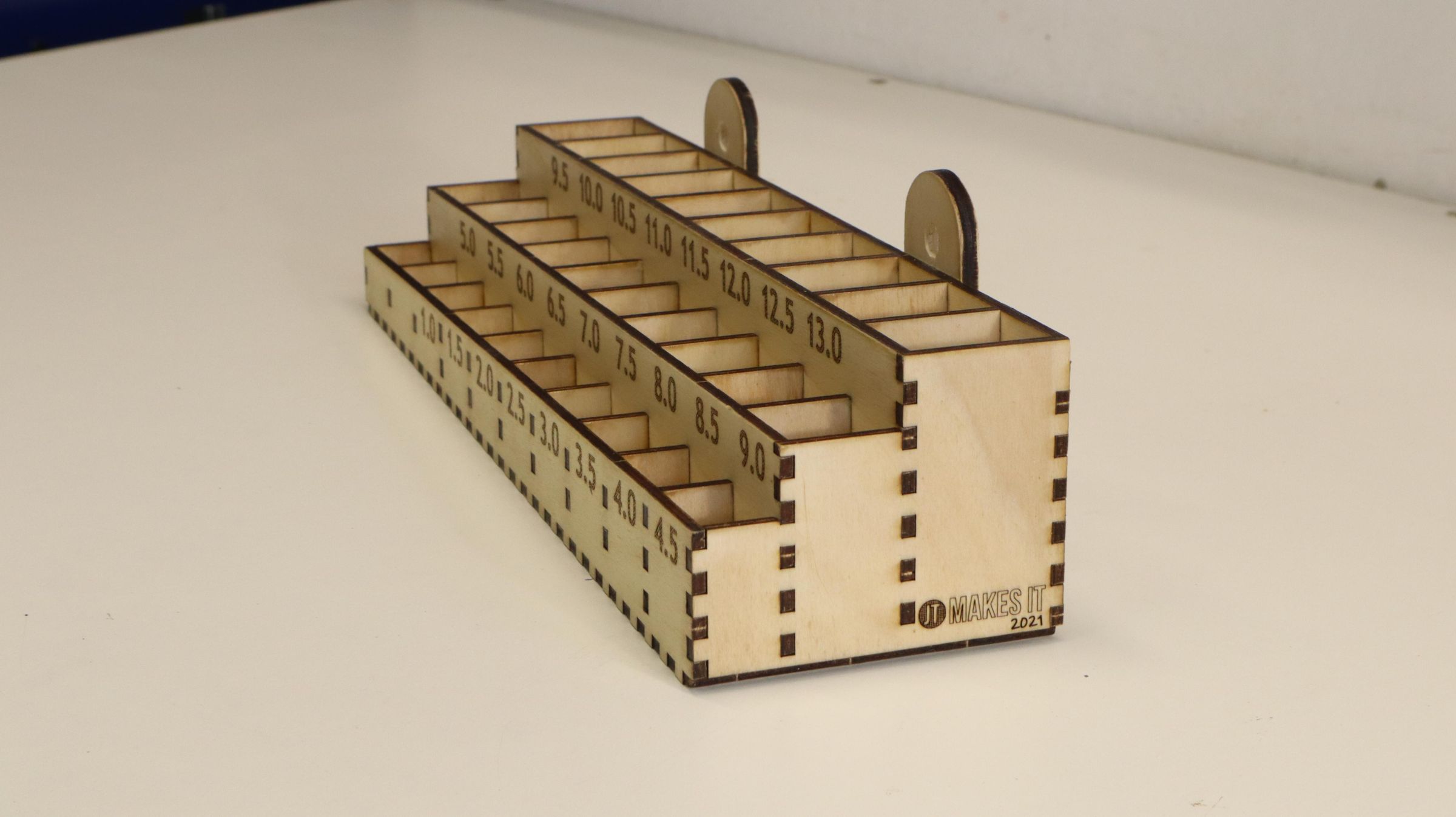 Laser Cut Drill Bit Organizer and CNC Routed Drill Bit Sorting Gauge ...