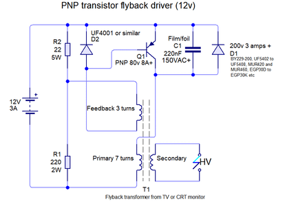 Flyback Transformer Driver for Beginners : 11 Steps (with Pictures ...