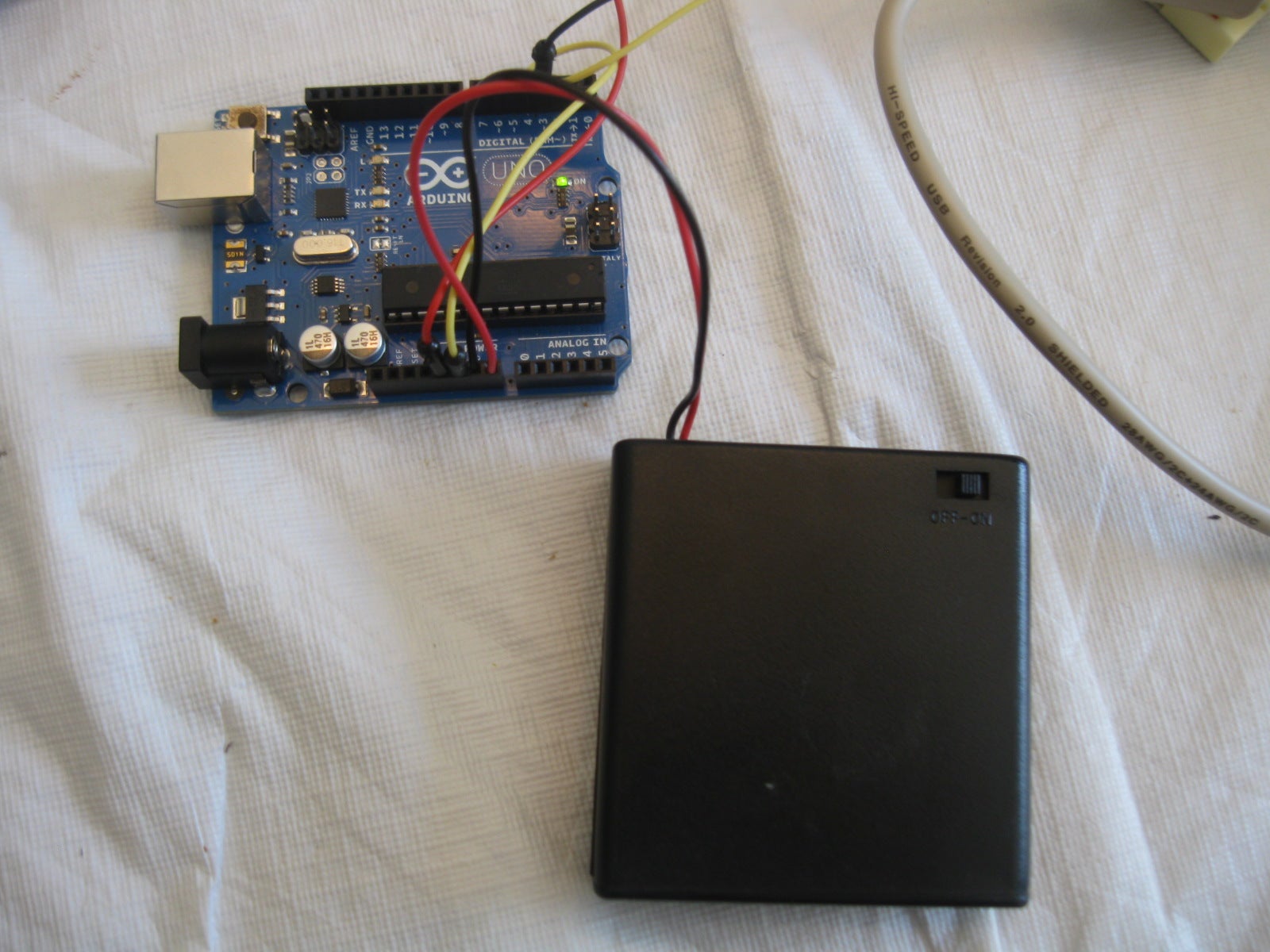 Power Your Arduino Uno With Four Rechargeable Aa Batteries 3 Steps
